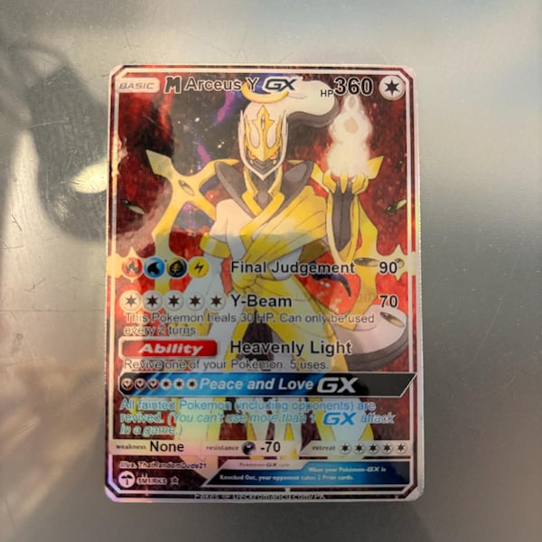 The Undefeatable Red Gx Pokemon Card - Etsy