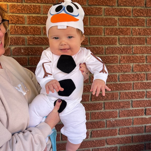 Olaf Inspired Snowman Costume for Baby and Infant Size Newborn-18 ...