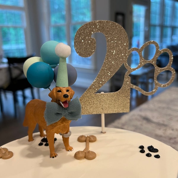 Puppy Cake Topper/yellow Lab/dalmatian Cake Topper/golden Retriever ...