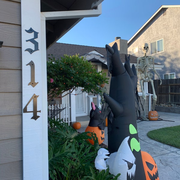 8" METAL HOUSE NUMBERS , Old English Style - 8 Inches High - Outside ...