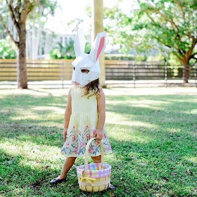 DIY Rabbit Mask, Bunny Mask, Paper Craft Template, Printable Mask ...