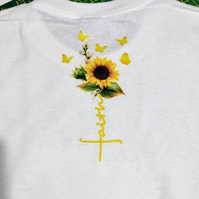 Faith Sunflower Png, Christian Png, Christian T-shirt Png, Jesus Lover ...