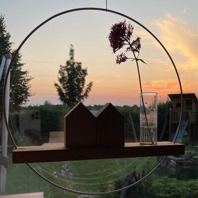 Hanging Test Tube Vase // Wreath With Flower Holder - Etsy