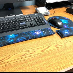 Space Mouse Pad Set Mouse Wrist Rest And/or Keyboard Rest Cosmic Outer ...