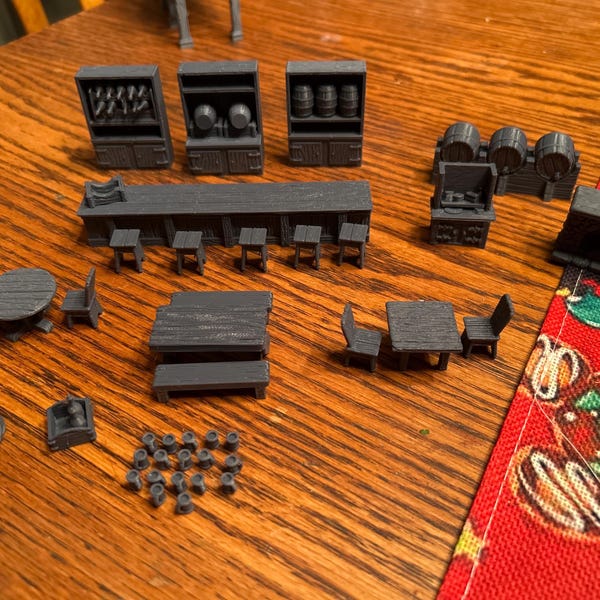 Tavern Bar Dnd Miniature Terrain, Dungeons and Dragons, D&D, Pathfinder ...