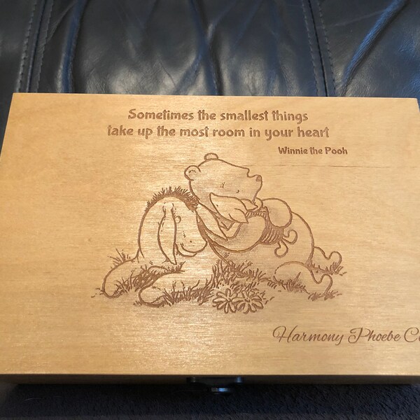 Custom Quote Wooden Box, Baby Memory Box, Personalized Jewelry Box ...