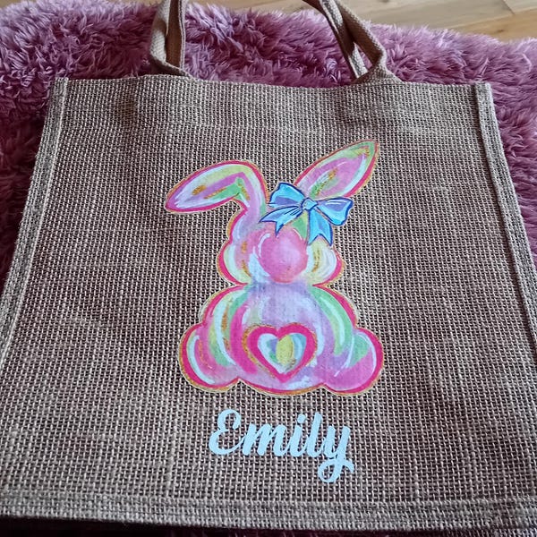 Personalized Easter Bag With Name,easter Basket Gift,tote Bag With ...