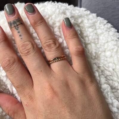 Tiny Initial Ring, Gold Fill or Sterling Silver, Personalizable Letter ...