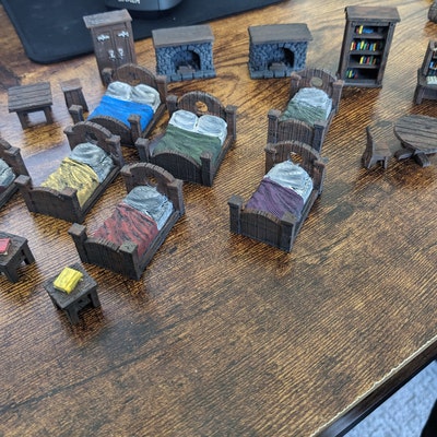 Tavern Furniture Set Dnd Miniature Terrain, Dungeons and Dragons, D&D ...