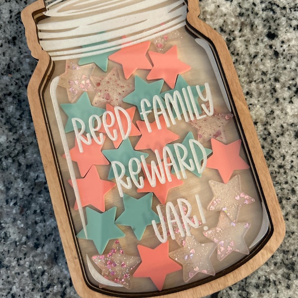 Custom Reward Jar With Tokens | Reward Jar for Kids | Reward System ...