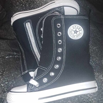 Neon Glitter Pride High Tops Unique Hi Tops Converse Style LGBTQ Best ...