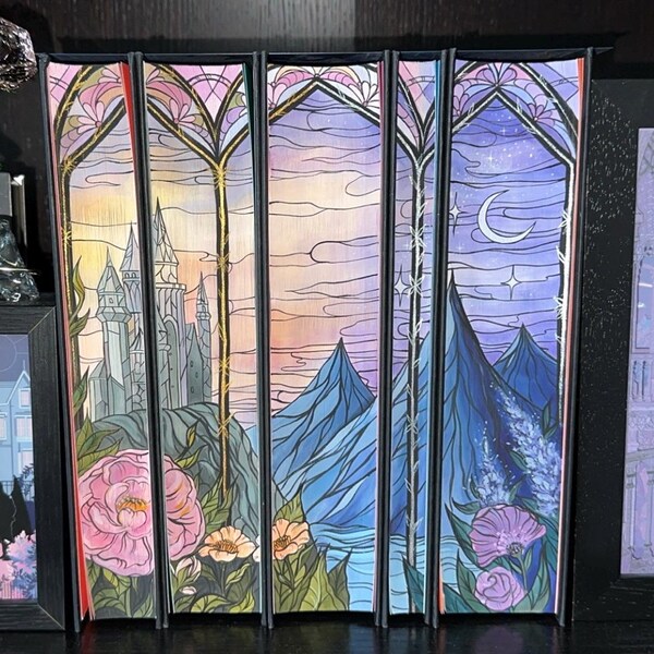 Custom Painted Caraval Trilogy • Watercolor Edge Art • Hardcover Set - Etsy