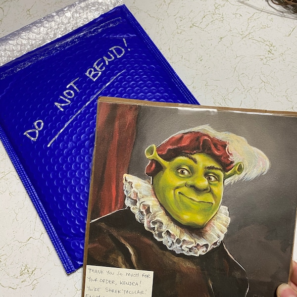 Regal Shrek Print Signed & Dated - Renaissance 8 X 8 Print on Deluxe ...