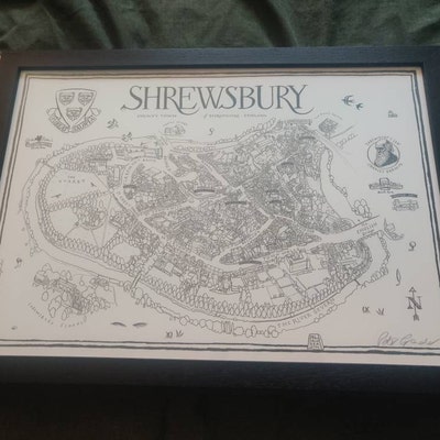 Map of Shrewsbury Print - Etsy