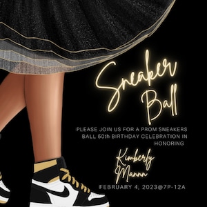 Editable Sneaker Ball Menu Card Sneaker Gala Dinner and - Etsy