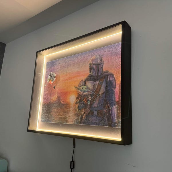 24x36 4” Custom Shadow Box With Lid, 5 Shelves, Wood Backing, Tempered ...