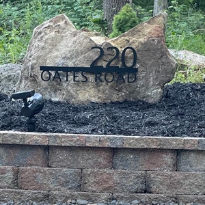 Custom Metal Address Sign for Rock Personalized Custom - Etsy