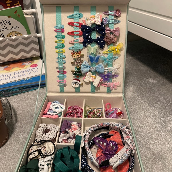 Girl's Hair Accessory Storage Box, Hair Clip Holder, Accessory ...