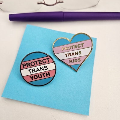 Protect Trans Youth Hard Enamel Pin - Etsy