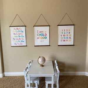 Alphabet and Numbers Printable Art Colorful Classroom Art | Etsy