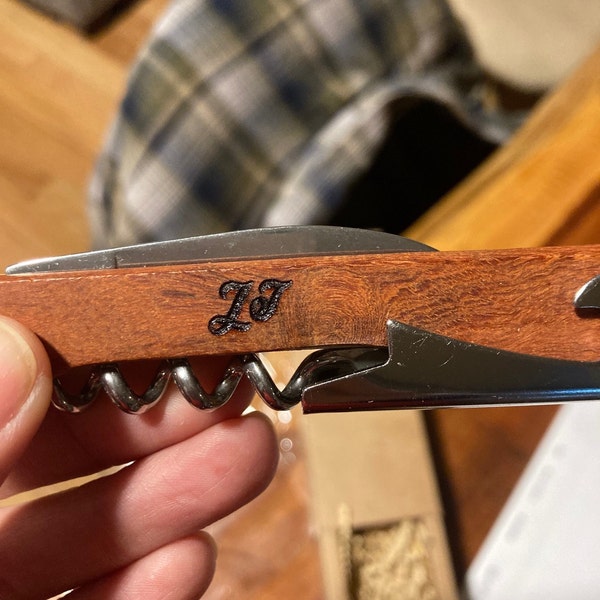 Personalized Stainless Steel Bottle Opener, Corkscrew Wine Opener ...