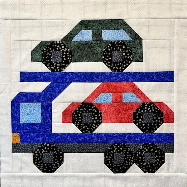 PDF Quilt Block Pattern – Car Transporter – Vehicle Quilt - Etsy