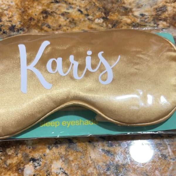 Personalized Satin Eye Mask for Sleeping Birthday Party Sleepover Gift ...