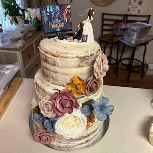 Funny Wedding Cake Topper Game Over Gamer Gaming Player Custom ...