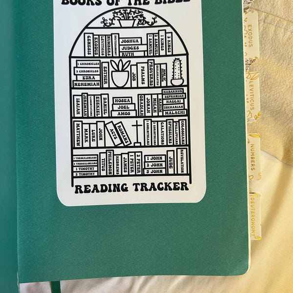 Bible Reading Tracker Sticker- for Bible Journaling and Note Taking ...