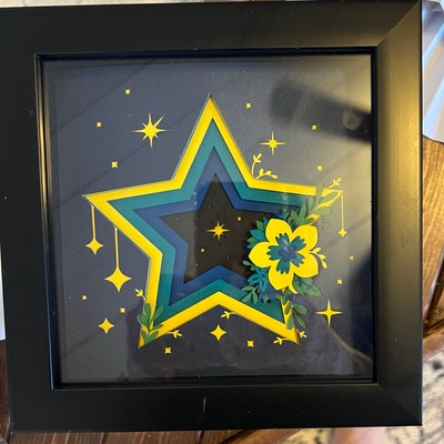 3D Star Shadow Box, Floral Svg, 3D Mandala, Flower Shadow Box, 3D ...