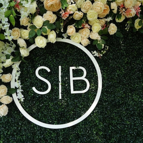 Wedding Initial Sign, Initial Wall Décor Wedding, Wooden Initial Sign ...