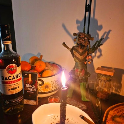 6 Inch 6 Taper Spell Candle BLUE Pagan Wicca Altar Household LUCK ...