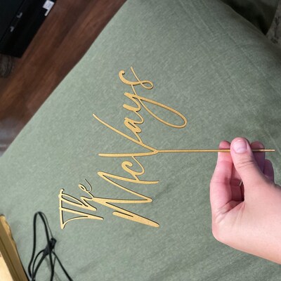 Personalized Wedding Cake Topper / Script Cake Toppers for - Etsy