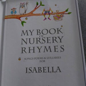 Personalised Nursery Rhyme & Poems Keepsake Book for Newborns and ...