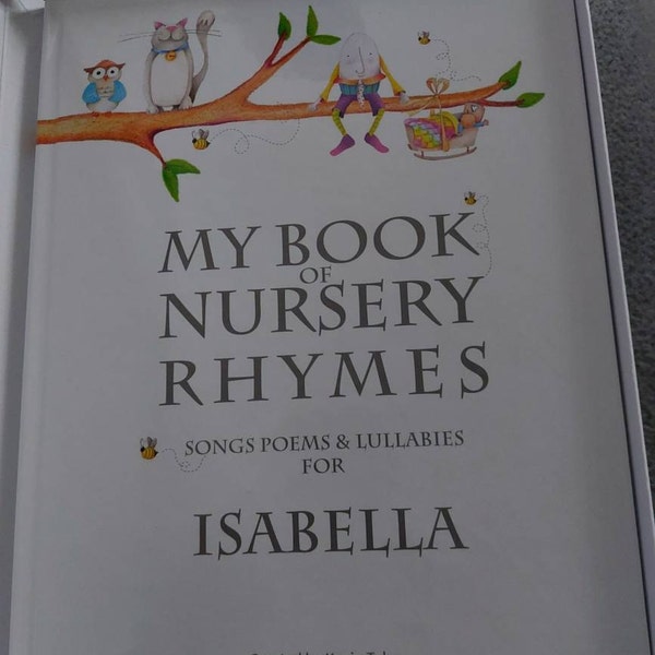 Personalised Nursery Rhyme & Poems Keepsake Book for Newborns and ...