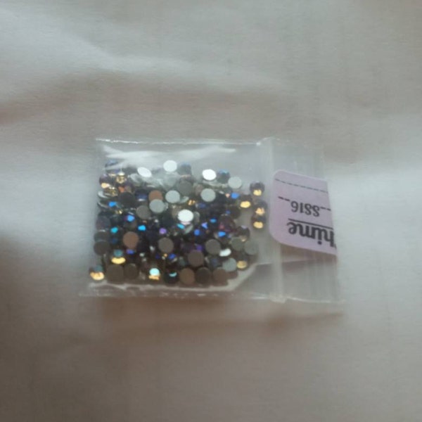 Hotfix Black Rhinestones-iron On-ss6 (2mm)-ss8 (2.5mm)-ss10 (3mm)-ss16 ...