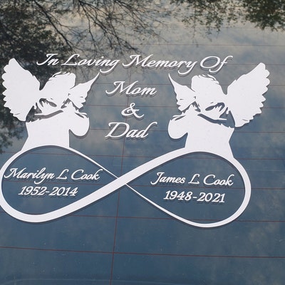 In Loving Memory Decal, Mom and Dad Memorial Decal, Car Decal, Truck ...
