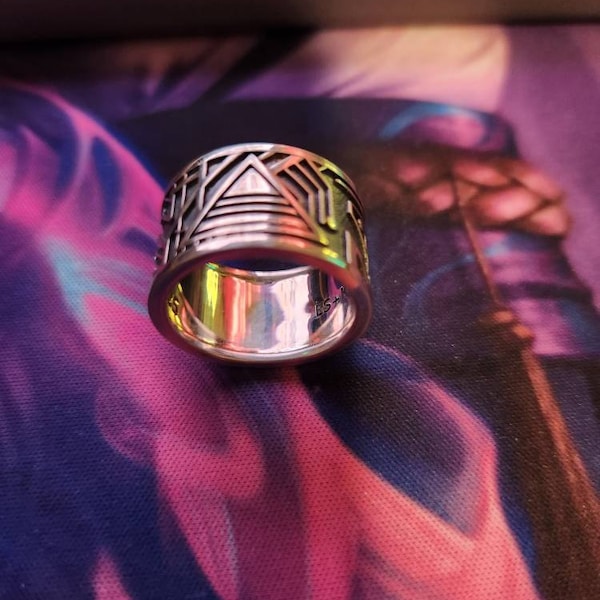 Geek Wedding Ring, Futuristic Wedding Band, Cyberpunk, Retrowave ...