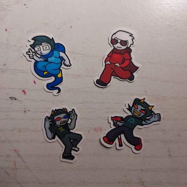 Water-resistant Vinyl Homestuck Character Stickers - Etsy