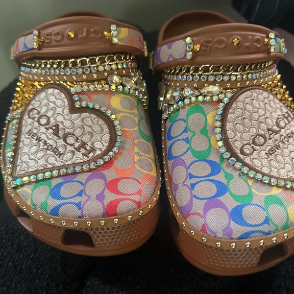 Handcrafted Distressed Denim Custom Crocs - Etsy