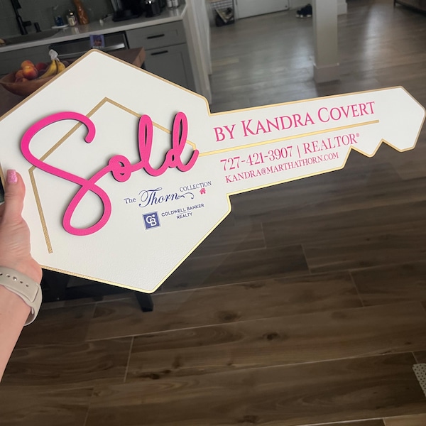 Closed Sign, Sold Wooden, Closing Gift Real Estate Agent Broker ...