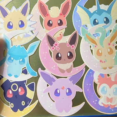 3 Eeveelutions Stickers Eeveelution Pokemon Vinyl Stickers, Laptop ...