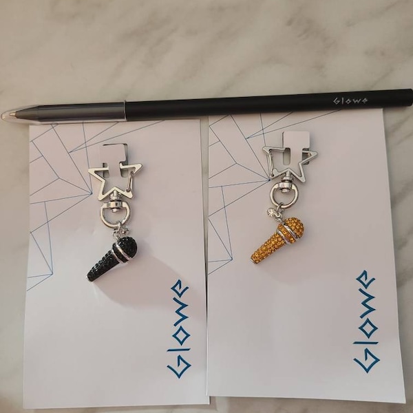 Crystal Microphone Keychain / BTS Suga Edition / Swarovski Crystal - Etsy