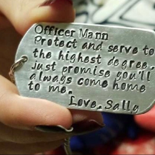 Police Protect and Serve Dog Tag Necklace, Policeman Gift, Always Come ...