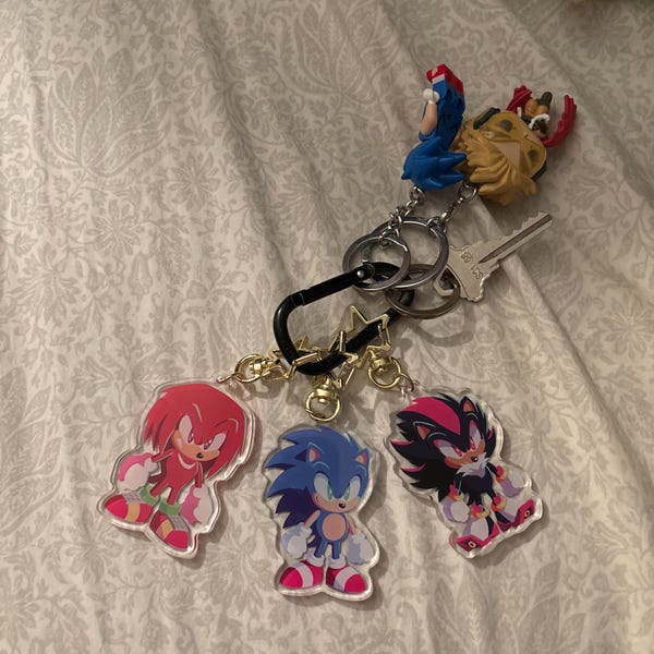 Sonic the Hedgehog and Shadow the Hedgehog Acrylic Keychains - Etsy