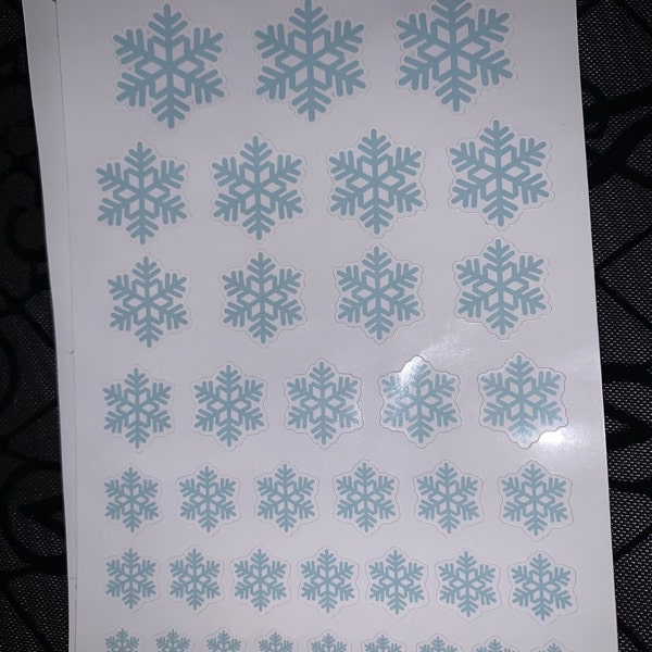Snowflakes Sticker Sheet - Snowflake - Planner Stickers - Stationery ...