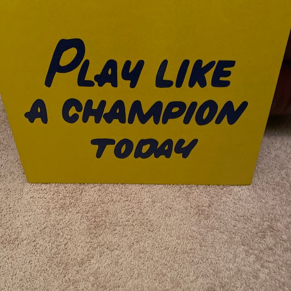 Play Like A Champion Today Travel Sign Replica Officially Licensed ...
