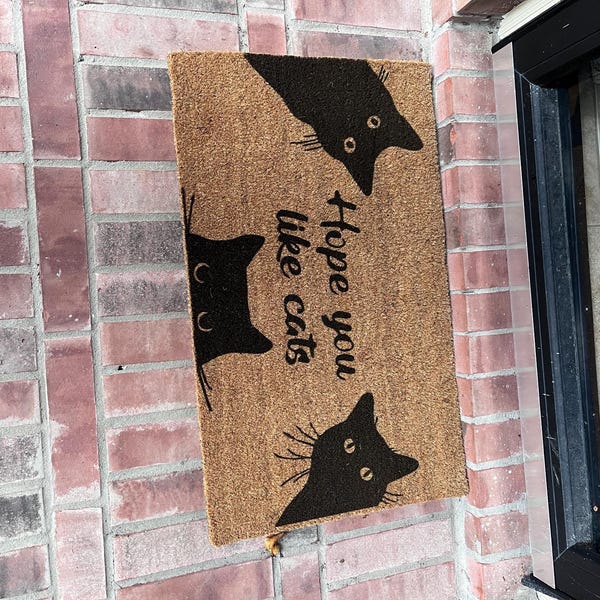 Hope You Like Cats Doormat Cat Door Mat Cat Welcome Mat Cat Gift Funny ...