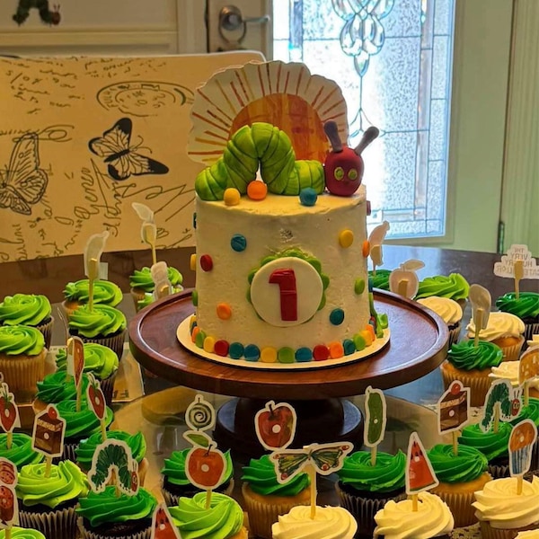 Very Hungry Caterpillar Cupcake Toppers, Eric Carle Birthday ...
