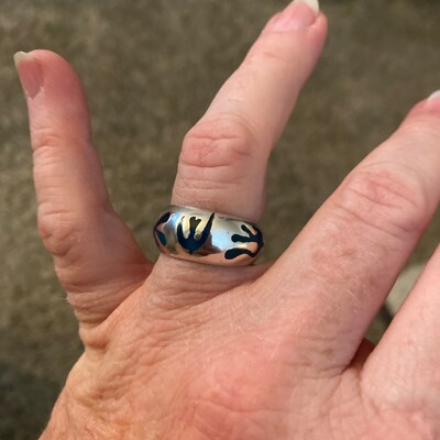 KEITH HARING RING. Silver Art. - Etsy